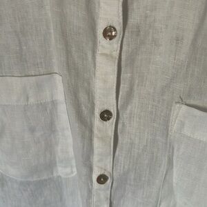 Rachel Zoe | Tops | Rachel Zoe White Linen Shirt | Poshmark